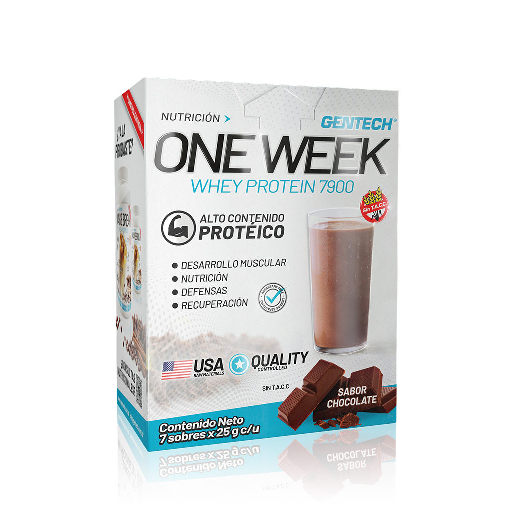 One Week Gentech - Whey Protein 7900 x 7 sobres